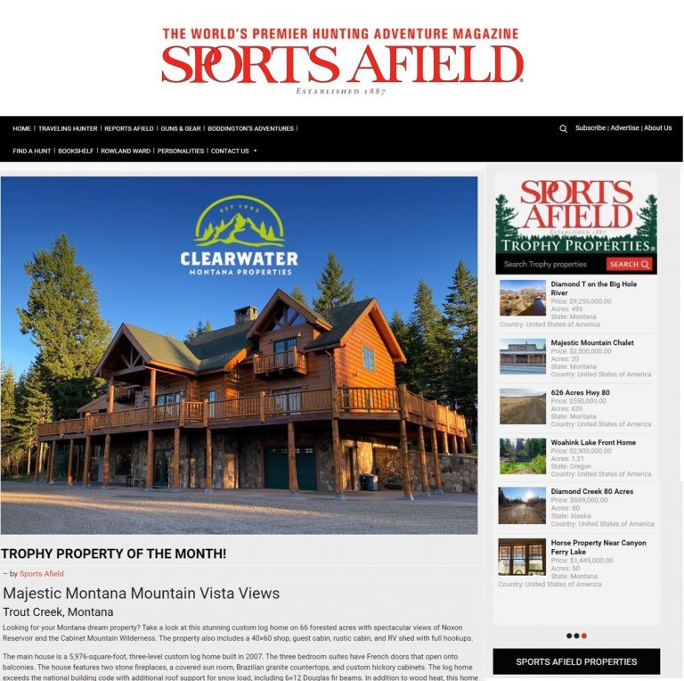 Trophy Property of the Month - Sports Afield Trophy Properties